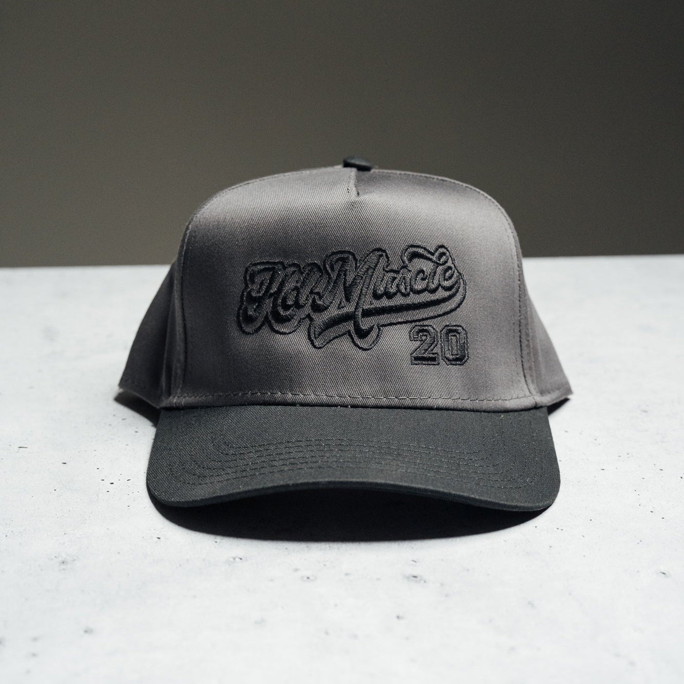 Varsity Hat — Vintage Grey + Black - HD MUSCLE
